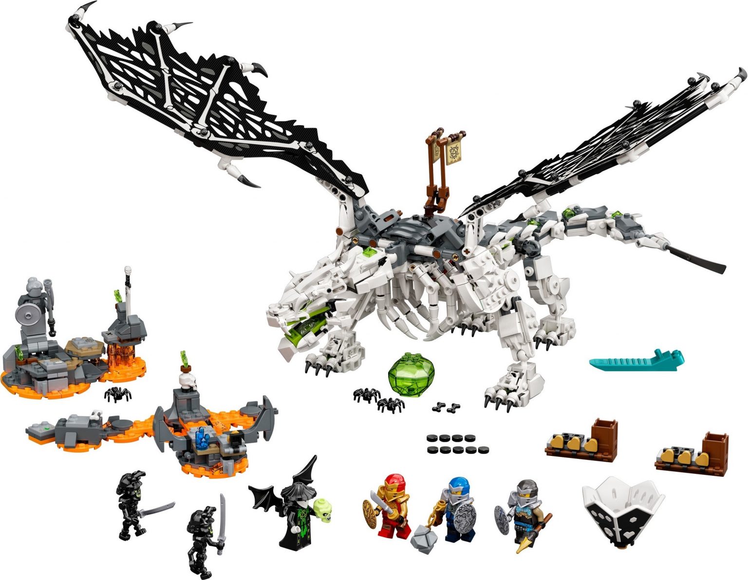 Movie MOCBRICKLAND 80021 Skeleton Wizard’s Flying Dragon NinjaGo ...