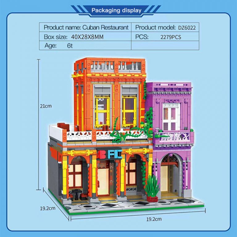 Modular Buildings ZHEGAO DZ6022 Cuban Restaurant - LEPIN™ Land Shop